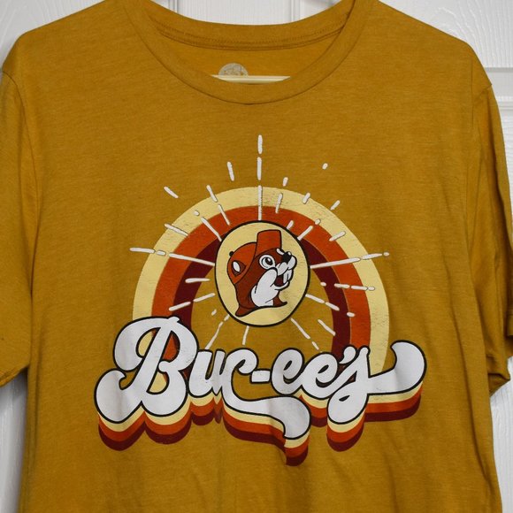 Buc-Ees | Shirts | Bucees Mustard Yellow Retro Logo Beaver Short Sleeve ...
